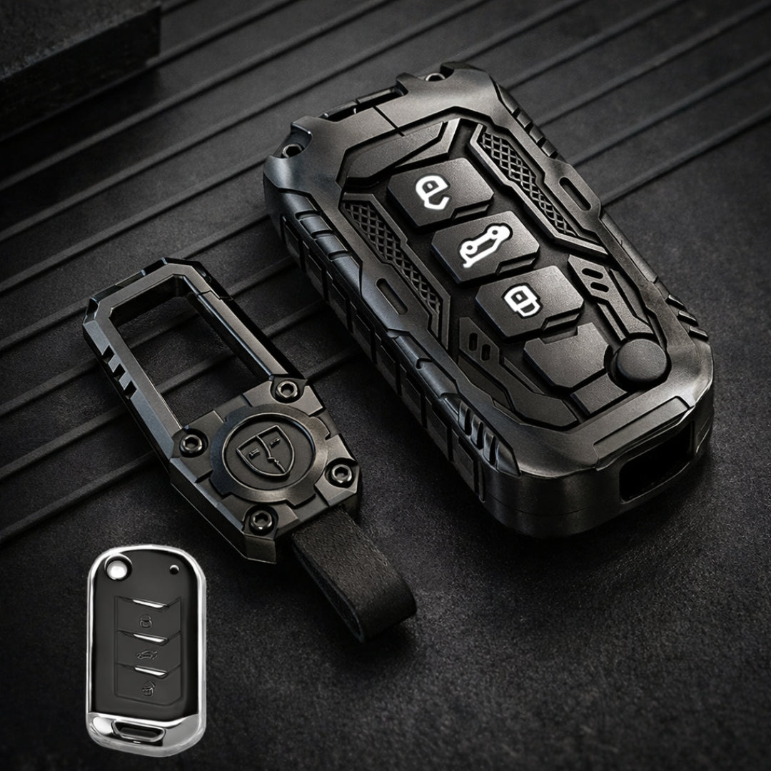 Premium Transformer Metal Key Cover for Mahindra (3-Button Flip Key ...